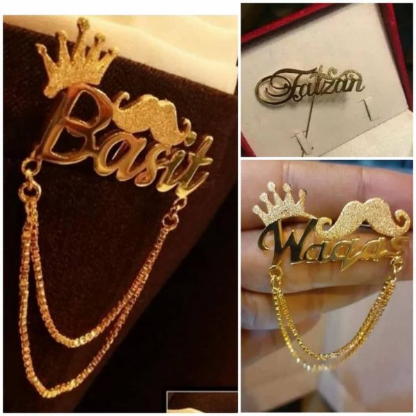 PERSONALIZED COAT PIN AND BROCH